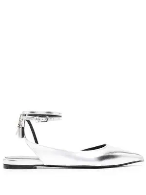 TOM FORD Padlock Metallic Ballet Flats