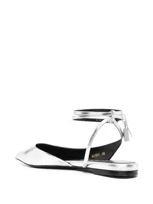 TOM FORD Padlock Metallic Ballet Flats
