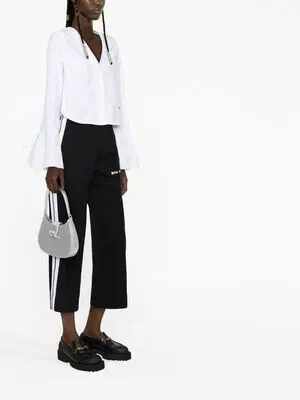 Palm Angels Flute-sleeves Cropped Shirt