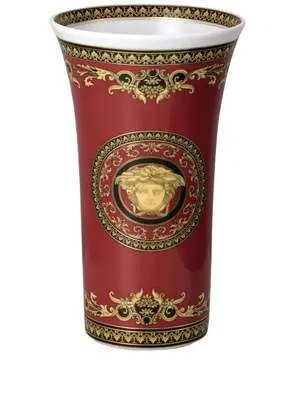Versace Medusa Collection Vase - Red