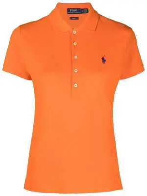 Polo Ralph Lauren Logo-embroidered Slim-fit Polo Shirt - Orange
