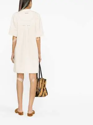 See By Chloé Short-sleeve Embroidered Minidress