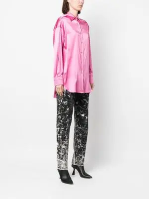TOM FORD Pointed-collar Button-up Shirt - Pink