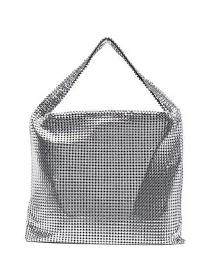 Rabanne Pixel Metallic Tote - Silver