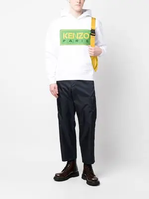 Kenzo Logo-patch Hoodie - White