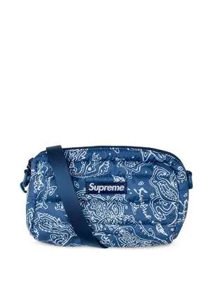 Supreme Puffer Logo-patch Crossbody Bag Blue