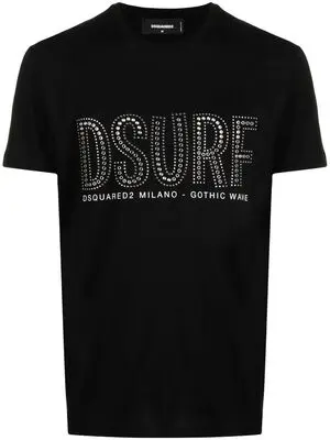 Dsquared2 Logo-studded Short-sleeve T-shirt - Black
