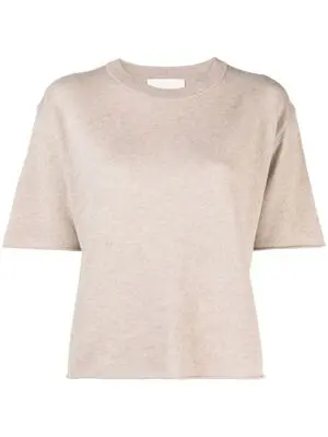 LISA YANG Cila Cashmere T-shirt - Neutrals