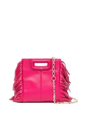 Maje M Fringed Crossbody Bag - Pink