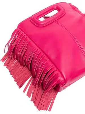 Maje M Fringed Crossbody Bag - Pink