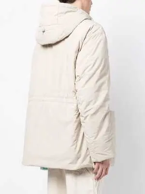Off-White Logo-patch Hooded Jacket - Neutrals