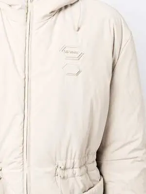 Off-White Logo-patch Hooded Jacket - Neutrals