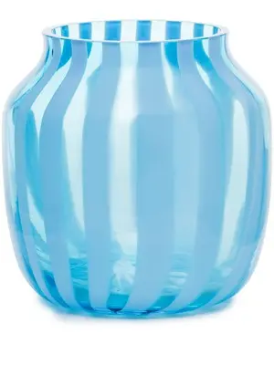 HAY Juice Striped Vase - Blue