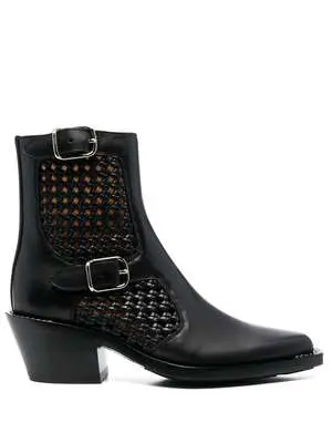 Chloé Panelled Leather Western Boots