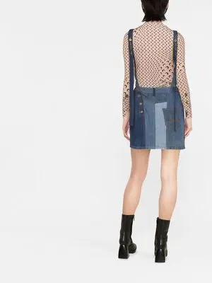 MARINE SERRE Regenerated Denim Minidress
