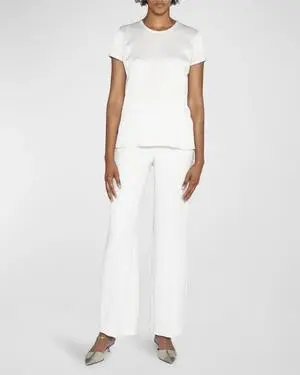 Giorgio Armani Silk T-shirt - Ice