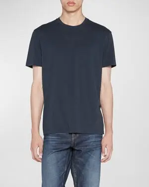 TOM FORD Men & Apos;s Lyocell-cotton Crewneck T-shirt Marine Blu