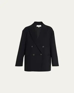 Vince Double-breasted Crepe Blazer