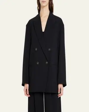 Vince Double-breasted Crepe Blazer