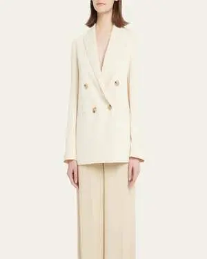 Vince Double-breasted Crepe Blazer