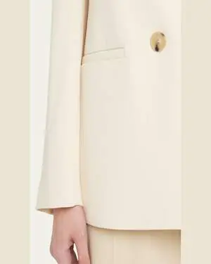 Vince Double-breasted Crepe Blazer