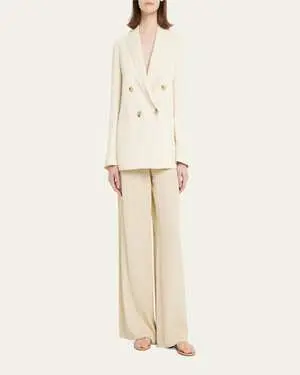 Vince Double-breasted Crepe Blazer