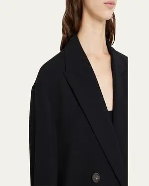 Vince Double-breasted Crepe Blazer