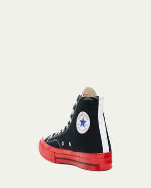 CDG PLAY X Converse Canvas High-top Sneakers - Black