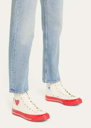 CDG PLAY X Converse Canvas High-top Sneakers - Black