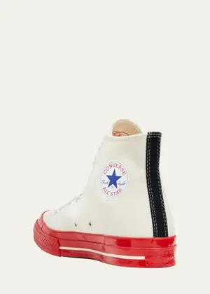 CDG PLAY X Converse Canvas High-top Sneakers - Black