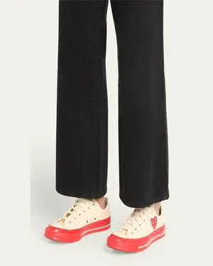 CDG PLAY X Converse Canvas Low-top Sneakers