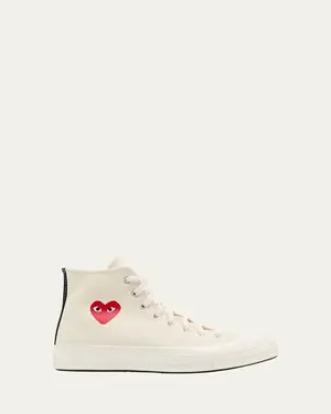 CDG PLAY X Converse Chuck Taylor High-top Sneakers - White
