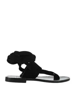 TWINSET Thong Sandal In Leather - Black