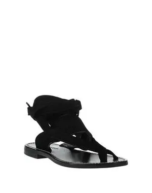 TWINSET Thong Sandal In Leather - Black