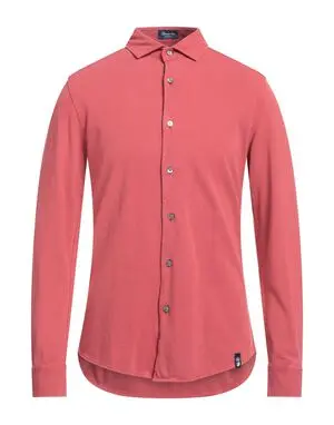 DRUMOHR Man Shirt Light Grey Size M Cotton Coral