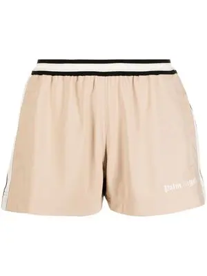 Palm Angels Side Stripe Track Shorts - Neutrals
