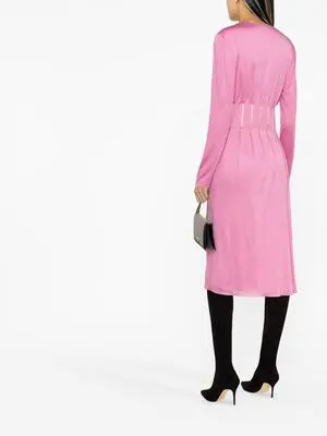 TOM FORD Ruched Wrap Midi Dress