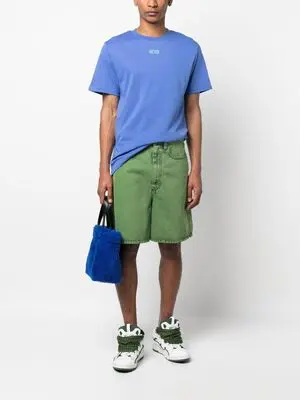 Gcds Logo-print Cotton T-shirt - Blue