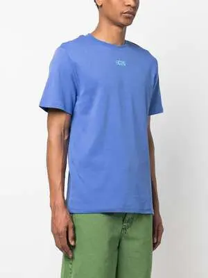 Gcds Logo-print Cotton T-shirt - Blue