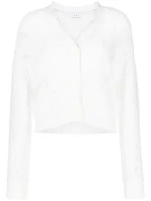 IRO PARIS Open-knit Cotton-wool Blend Cardigan