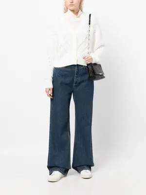 IRO PARIS Open-knit Cotton-wool Blend Cardigan