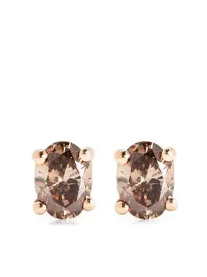 WOUTERS & HENDRIX 18kt Rose And Yellow Diamond Stud Earrings - Gold