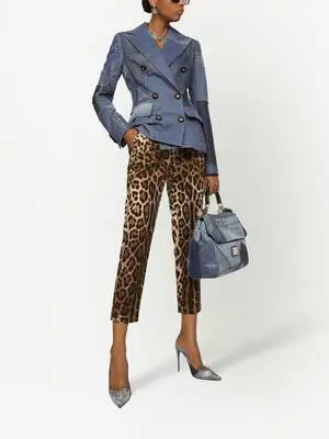 Dolce & Gabbana Leopard-print Tailored Trousers - Brown