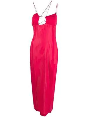 NENSI DOJAKA Long Asymmetric-neck Dress