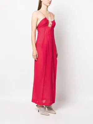 NENSI DOJAKA Long Asymmetric-neck Dress