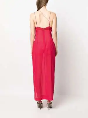 NENSI DOJAKA Long Asymmetric-neck Dress
