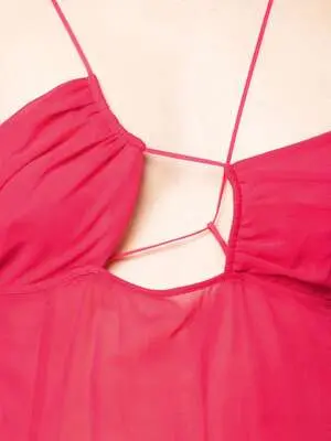 NENSI DOJAKA Long Asymmetric-neck Dress