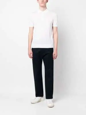 DRUMOHR Fine-knit Polo Shirt - White