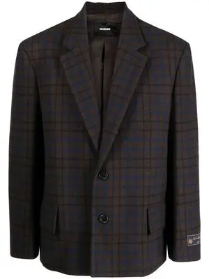 We11Done Grid-pattern Blazer