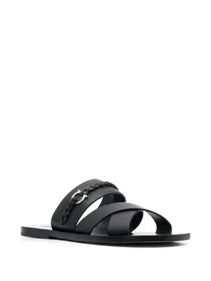 FERRAGAMO Gancini-embellished Leather Sandals